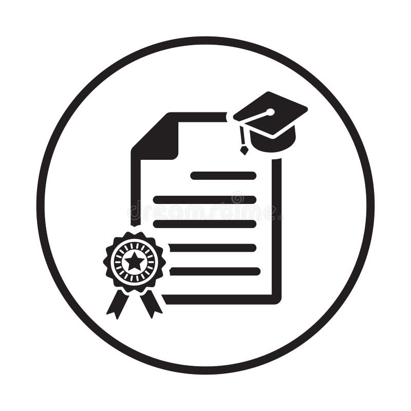 Certificate, Degree, Education, Award, Agreement Line Icon on ...