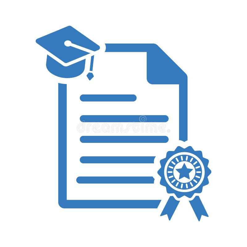 Certificate Icon Png Blue
