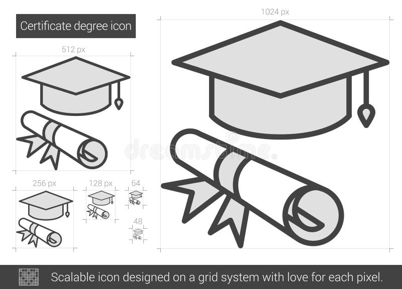 Certificate, Degree, Education, Award, Agreement Business Logo Line ...