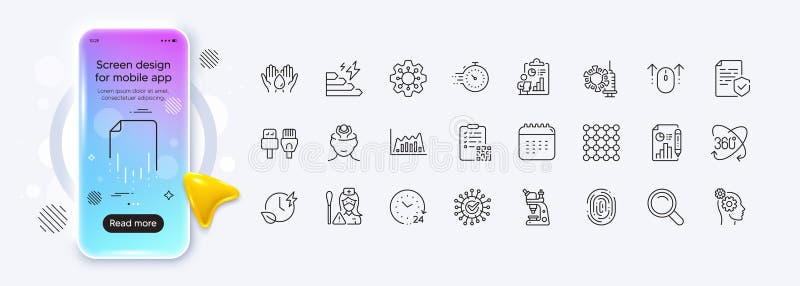 Certificate, Density and Charging Time Line Icons for Web App ...