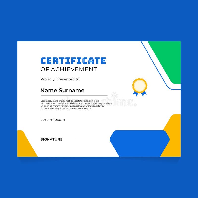 Certificate Design with Abstract Rounded Triangle Composition Border ...