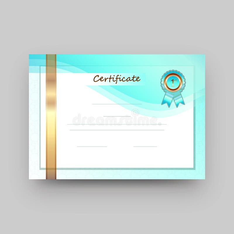 Certificate Design with Abstract Wavy Pattern and Space of Your Stock ...