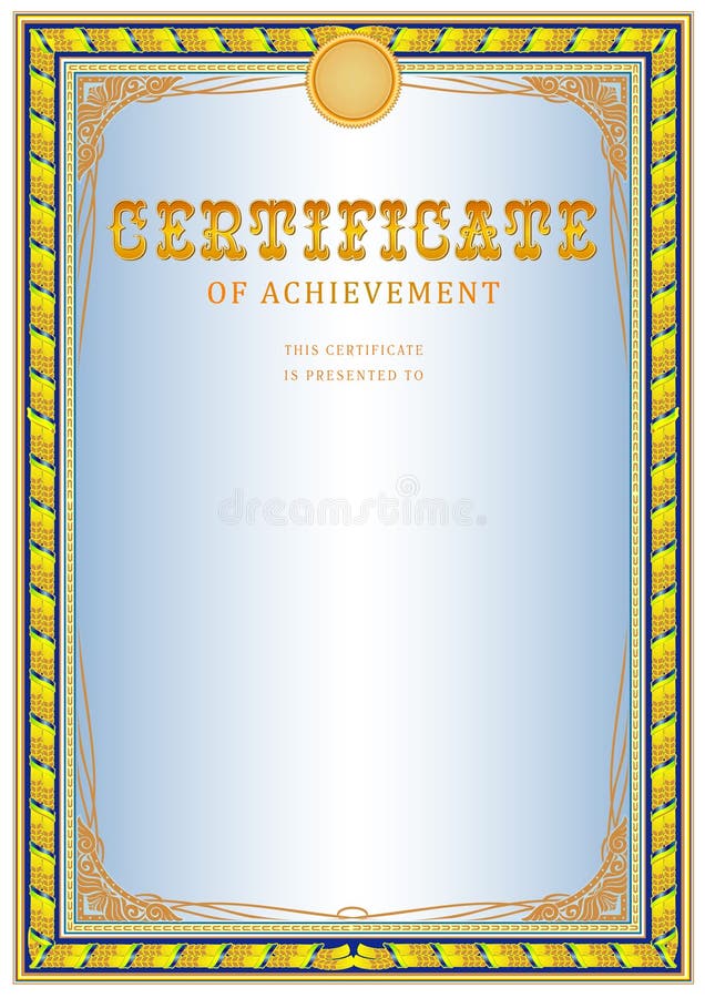 Certificate Design Template Stock Vector - Illustration of area, empty ...