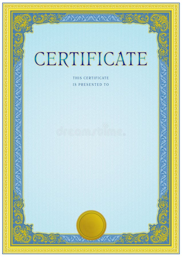 Certificate Design Template Stock Vector - Illustration of area, empty ...