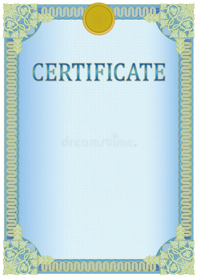 Certificate Design Template Stock Vector - Illustration of area, empty ...