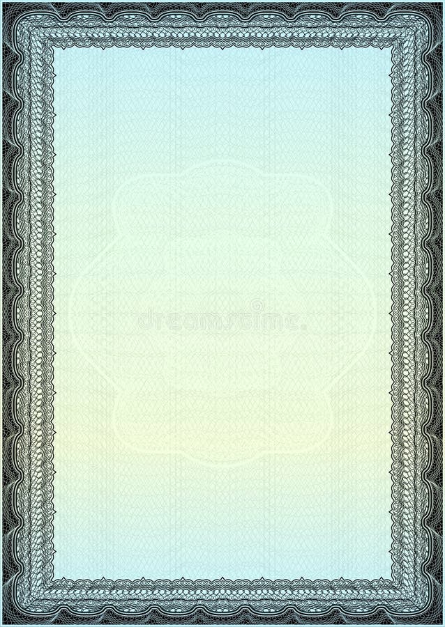 Certificate, Diploma Template. Award Pattern. Stock Illustration ...
