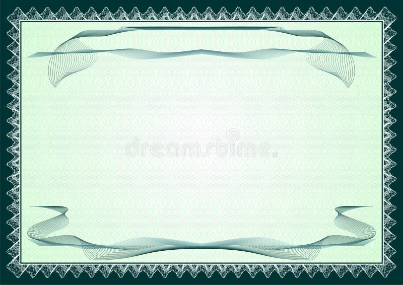 Certificate, Diploma Template. Award Pattern. Stock Illustration ...