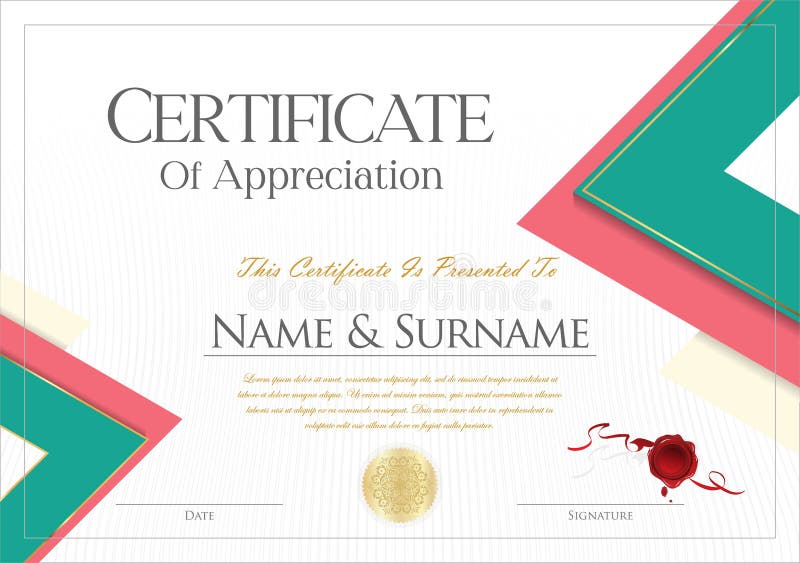 Certificate Diploma of Completion Design Template White Background ...