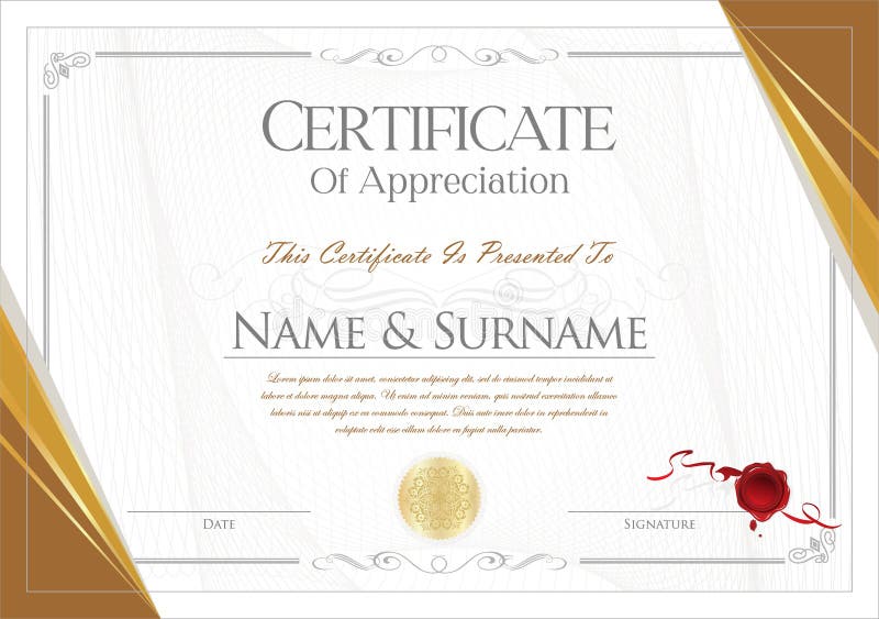 Certificate Diploma of Completion Design Template White Background ...