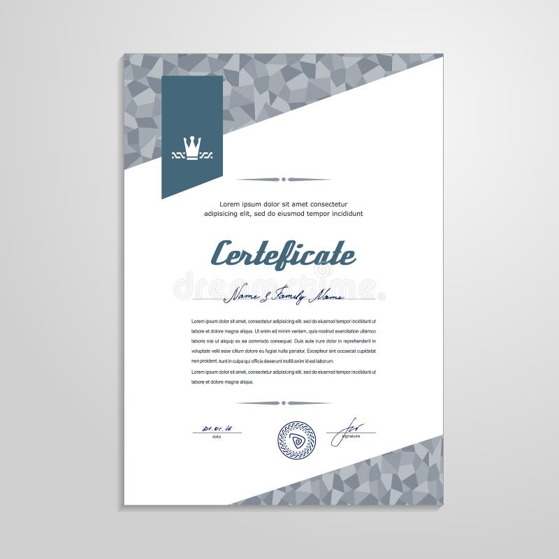 Certificate, Diploma - Design Template Stock Vector - Illustration of ...