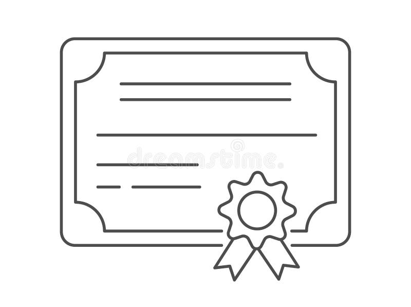 Certificate or Diploma in Linear Style. the Template of the Form with ...