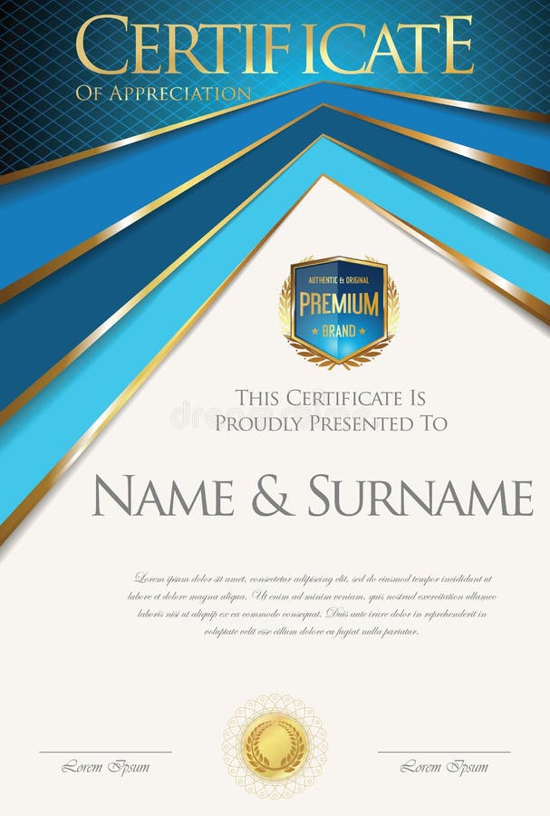 Certificate or Diploma Retro Design Collection Stock Illustration ...