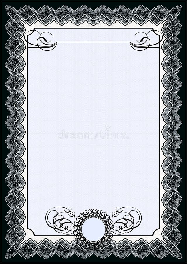 Certificate, Diploma Template. Award Pattern. Stock Illustration ...