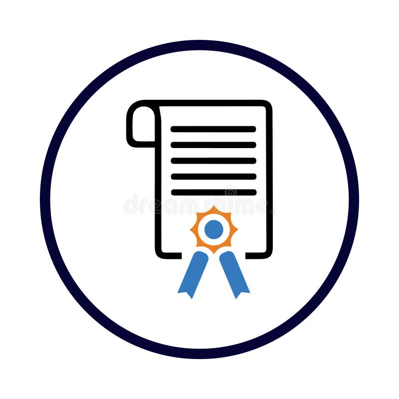 Certificate, Document, Badge, Certificate Icon Stock Vector ...