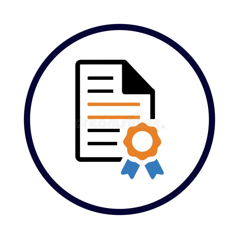 Certificate, Document, Badge, Certificate Icon Stock Vector ...