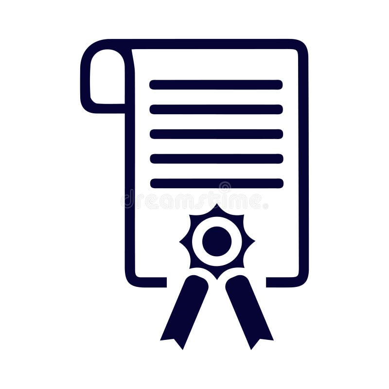 Certificate, Document, Badge, Certificate Icon Stock Vector ...
