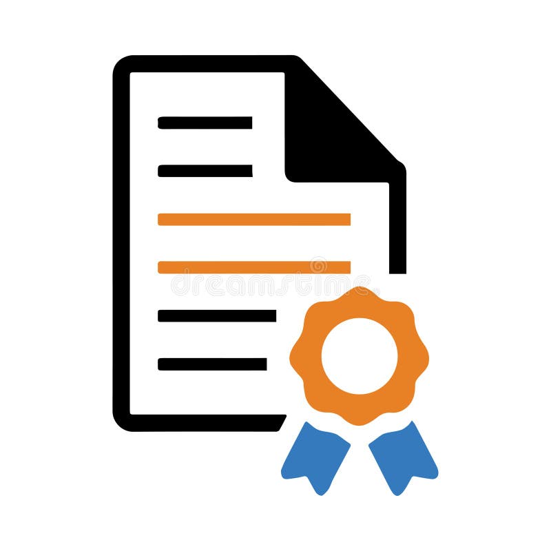 Certificate, Document, Badge, Certificate Icon Stock Vector ...