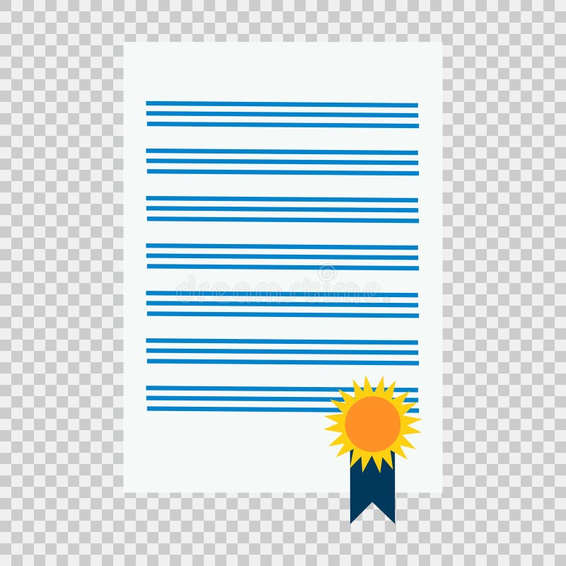 Certificate Document Icon stock vector. Illustration of award - 311796372