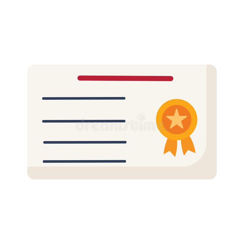 Certificate Document Vector Illustration, Academic Diploma Education ...