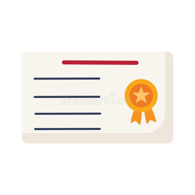 Certificate Document Vector Illustration, Academic Diploma Education ...