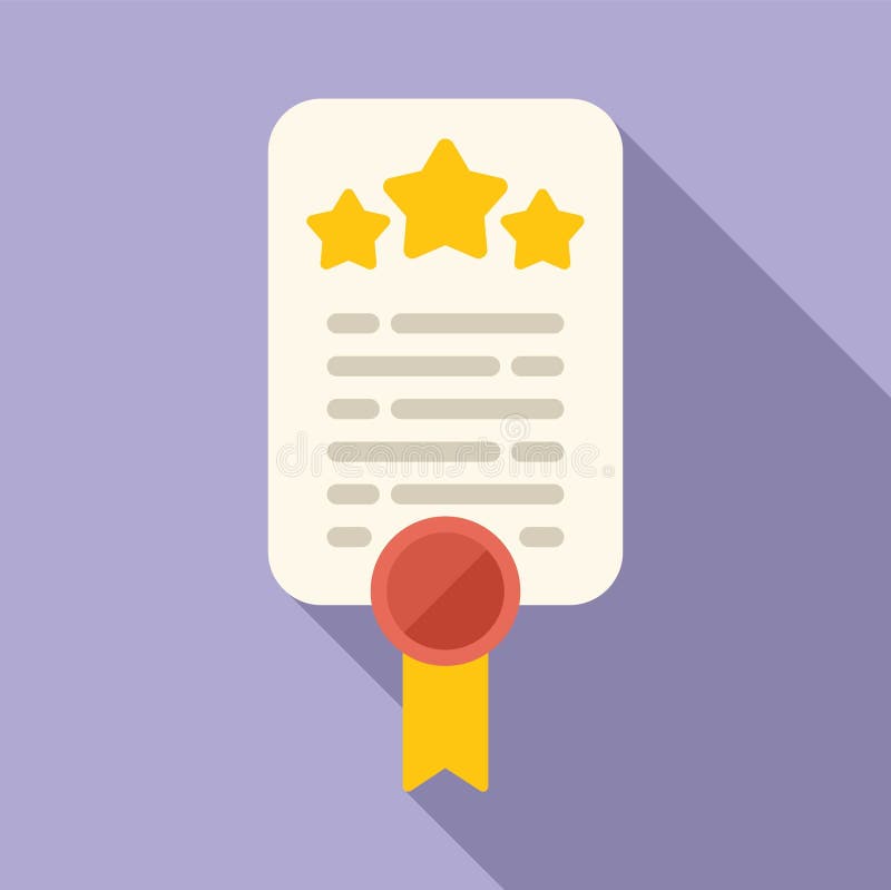 Certificate Featured Product Icon Flat Vector. Event Help Stock Vector ...