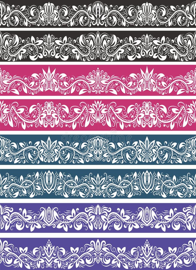 Frame Batik Floral And Swirl Shapes Stock Vector - Illustration of ...
