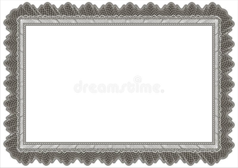 Certificate Frame. A4 Format Gray Stock Illustration - Illustration of ...