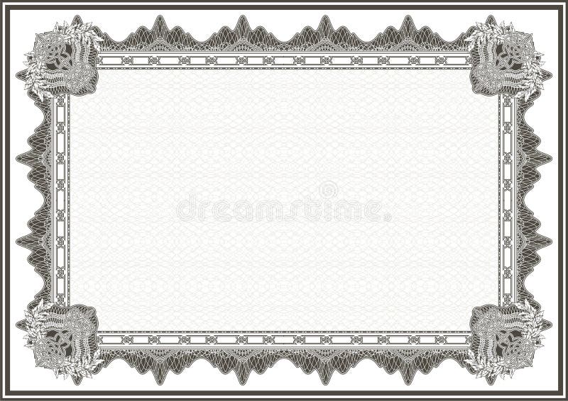 Certificate frame gray stock illustration. Illustration of diploma ...