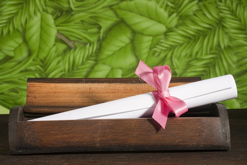 Certificate of graduation stock photo. Image of wood - 18170594