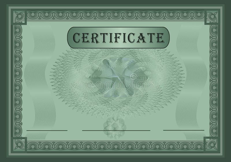 Certificate green stock vector. Illustration of ragged - 18320016