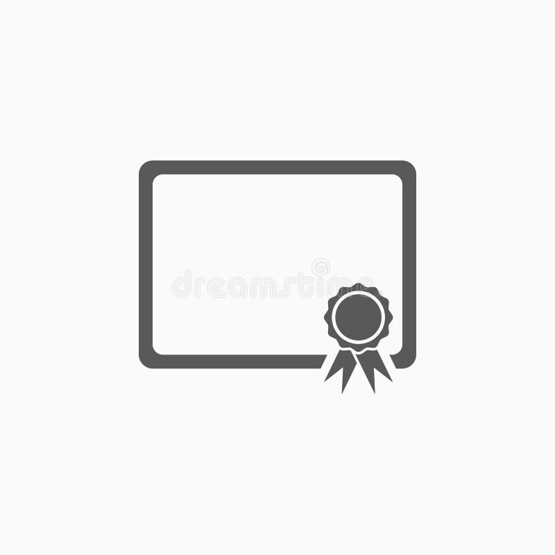 Certificate Icon, Diploma, Credentials, Qualification Stock Vector ...