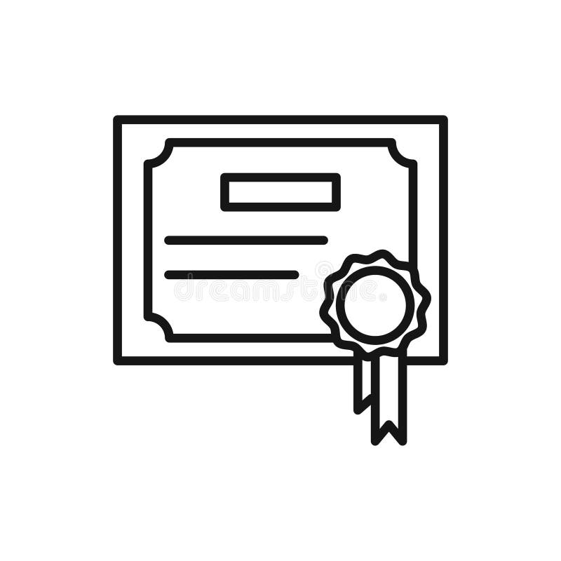 Certificate Icon (3) Logo Sign Vector Outline Stock Illustration ...