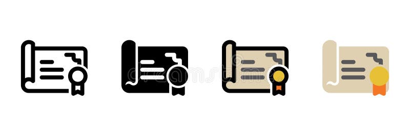 Certificate Icon Illustration Stock Vector - Illustration of brand ...