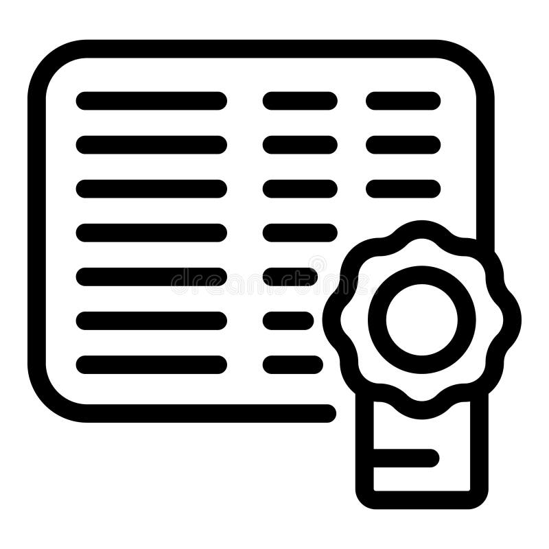 Certificate Icon with Seal of Approval Stock Vector - Illustration of ...