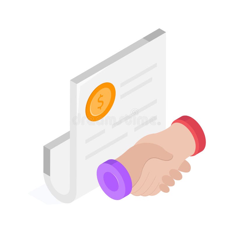 Certificate Icon Symbolizing Completion of a Transaction or Agreement ...