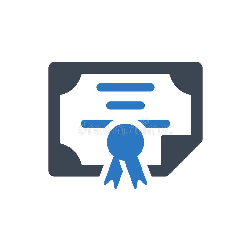 Certificate icon stock vector. Illustration of sign - 219957097