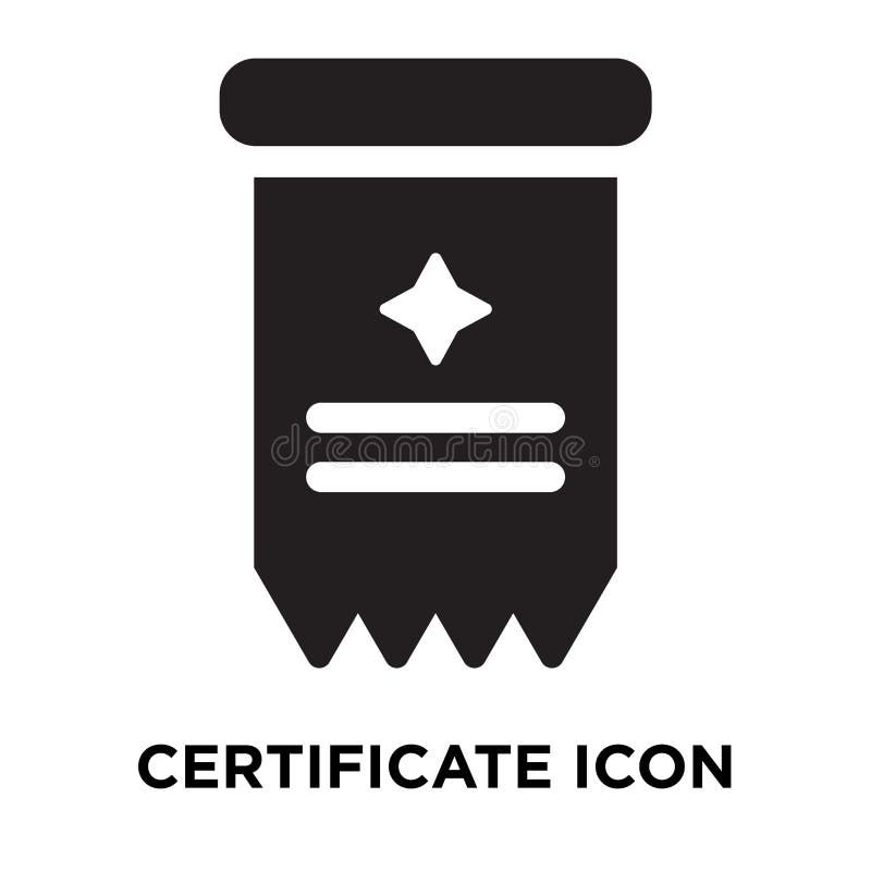 Certificate Icon Vector Isolated on White Background, Logo Concept of ...