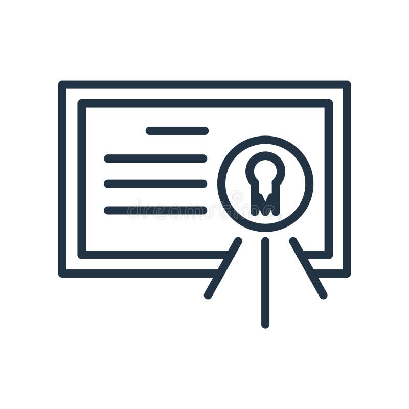 Certificate Icon Vector Isolated on White Background, Logo Concept of ...