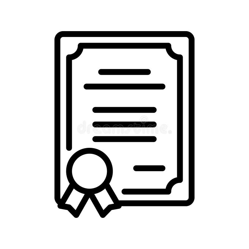 Certificate Icon Vector. License Badge Vector Illustration Symbol ...