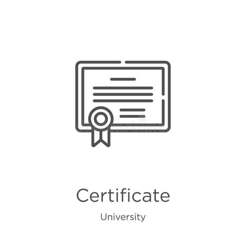 Certificate Icon Vector from Office Collection. Thin Line Certificate ...