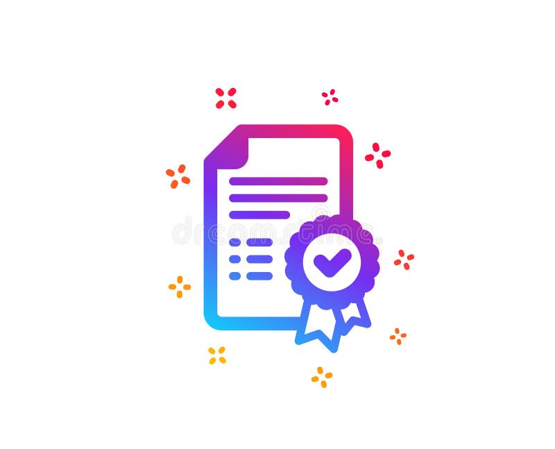 Certificate Icon. Verified Document Sign. Vector Stock Vector ...