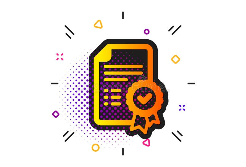 Certificate Icon. Verified Document Sign. Vector Stock Vector ...