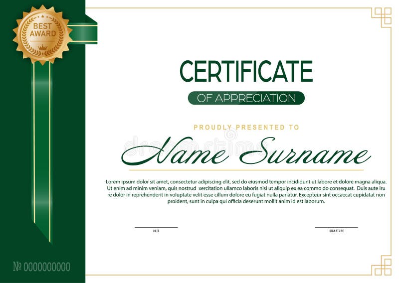 Certificate. the Layout of the Certificate of Recognition of Education ...