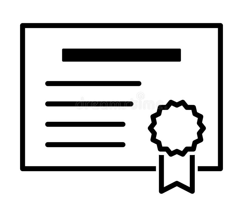 Certificate License Paper Vector Icon Stock Vector - Illustration of ...
