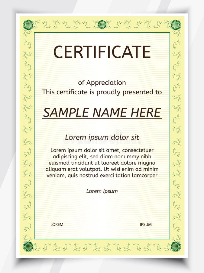 Landscape Certificate Templates | Professional Template for Business Landscape Certificate Templates | Professional Template for Business