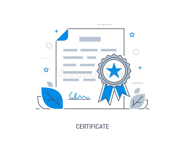 Certification Line Art Stock Illustrations – 1,543 Certification Line ...