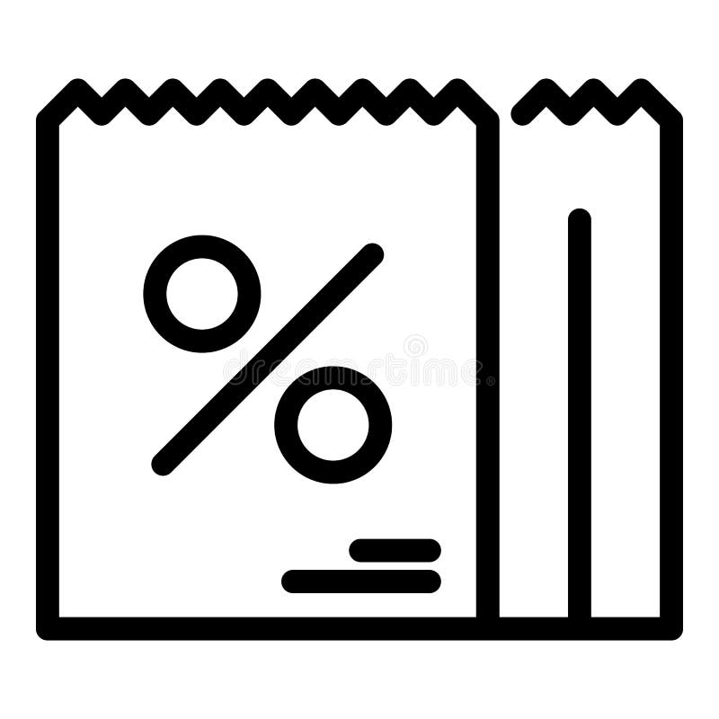 Certificate Promo Icon Outline Vector. Code Promotion Stock Vector ...