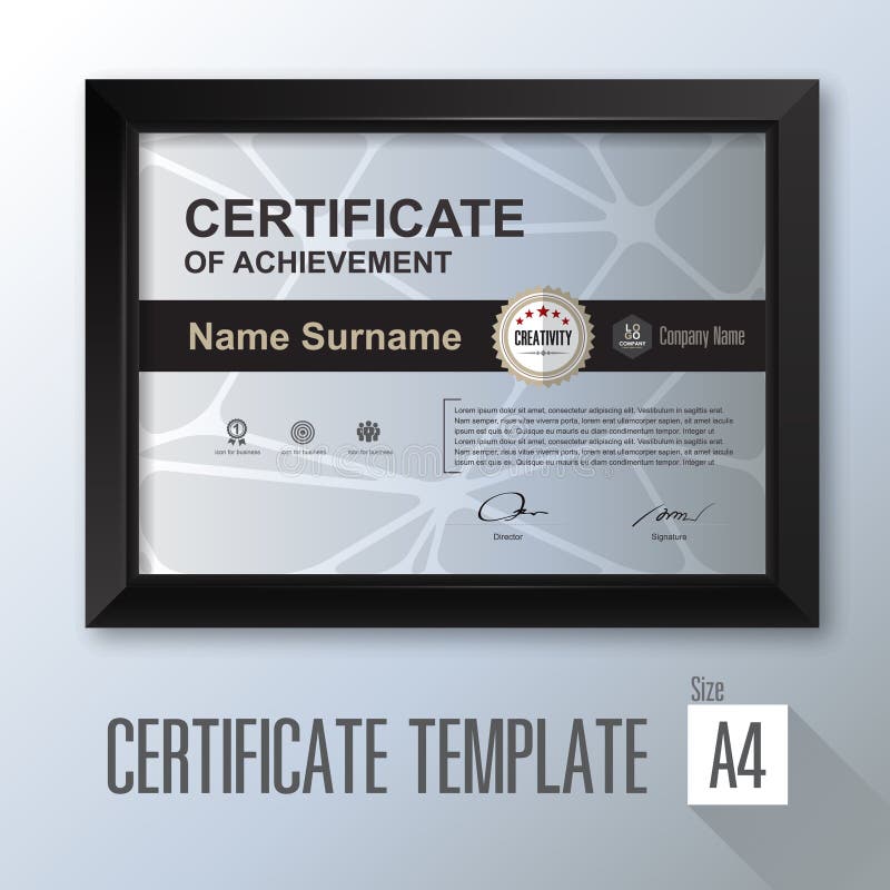 Certificate template stock vector. Illustration of ornament - 192665069