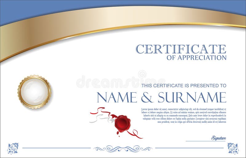 Certificate Retro Vintage Template Background Stock Illustration ...