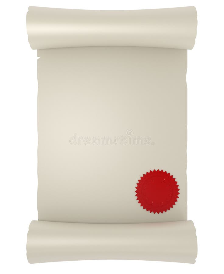 Certificate scroll stock illustration. Illustration of certificate ...